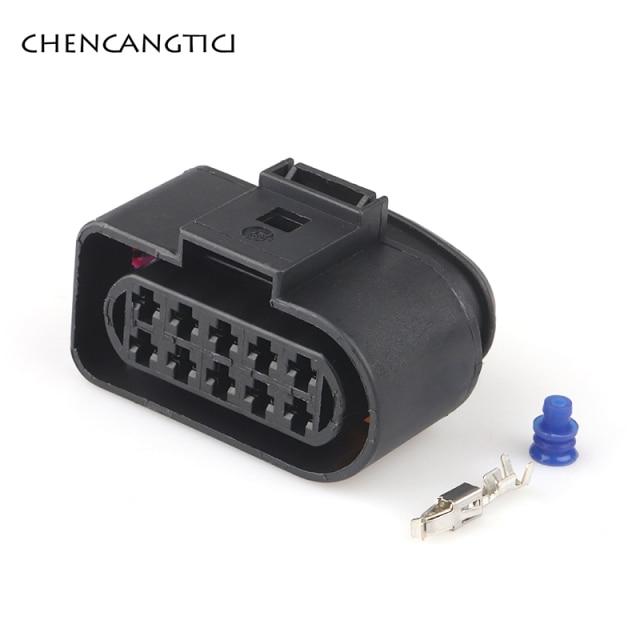Buy 2 Sets 10 Pin Auto Temp Sensor Plug Waterproof Deflation Valve ...