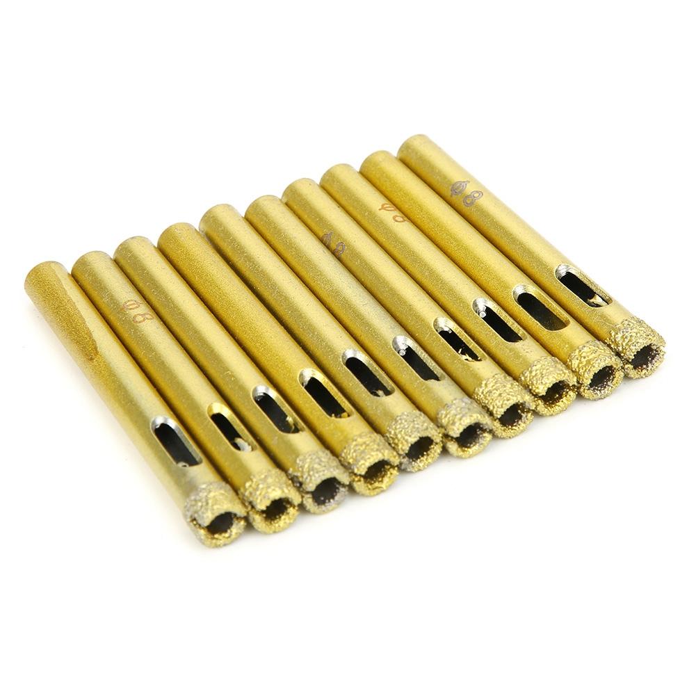 Buy 10Pcs Diamond Hole Saw Drill Bit Gold Granite Ceramic Tile Concrete ...