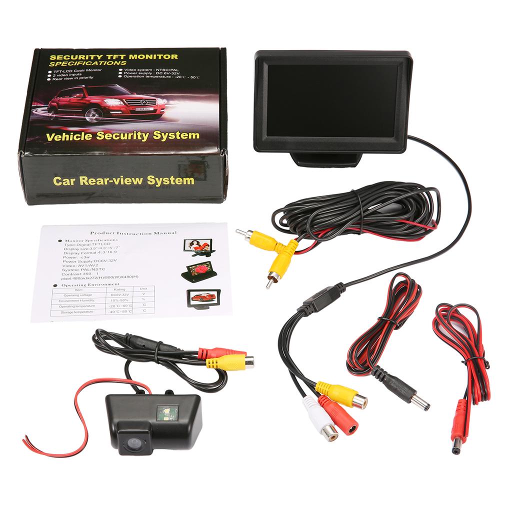 Buy CCD HD Car Rear View Reversing Camera 4.3Inch Car Rearview Mirror ...