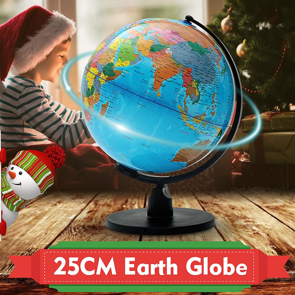 Buy 25cm Rotating World Desktop Globe Map Geography Educational Home ...