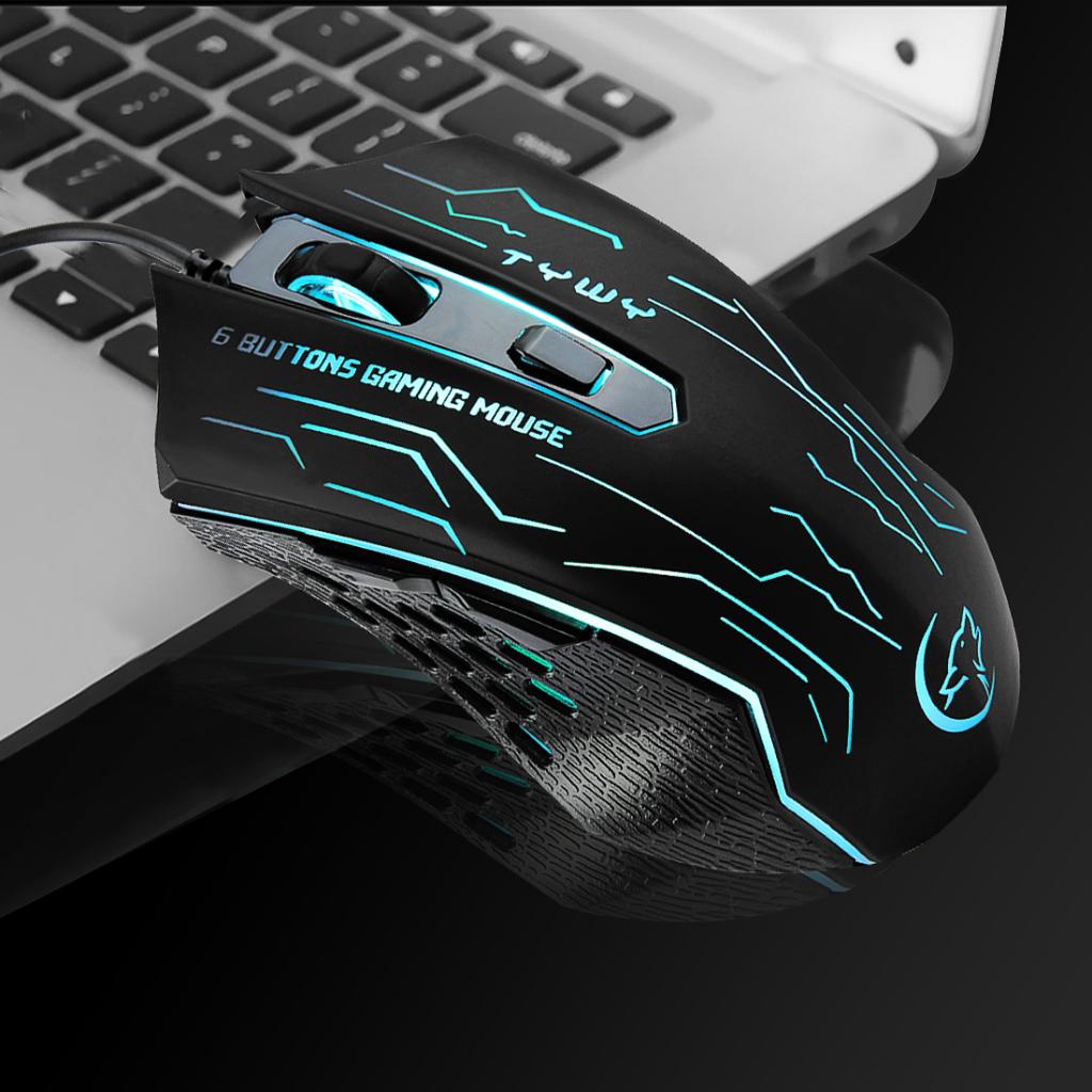 Buy G820 Wired Game Mouse 7 Colors Lighting Optoelectronic at ...