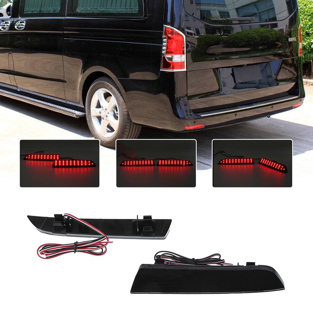 2XLED Rear Bumper Reflector Brake Lamp For MERCEDES BENZ Vito Viano V ...