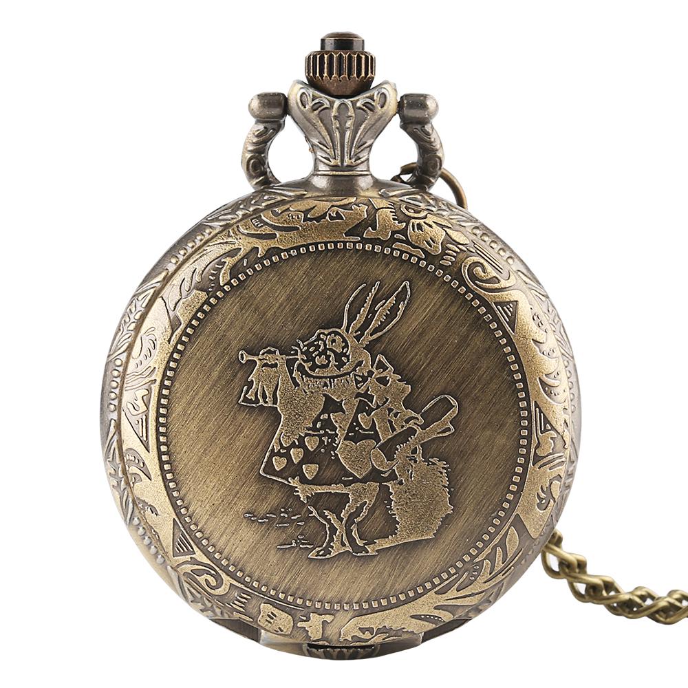 Buy Men's Pocket Watch, Antique Medium Rabbit Design Bronze Quartz ...