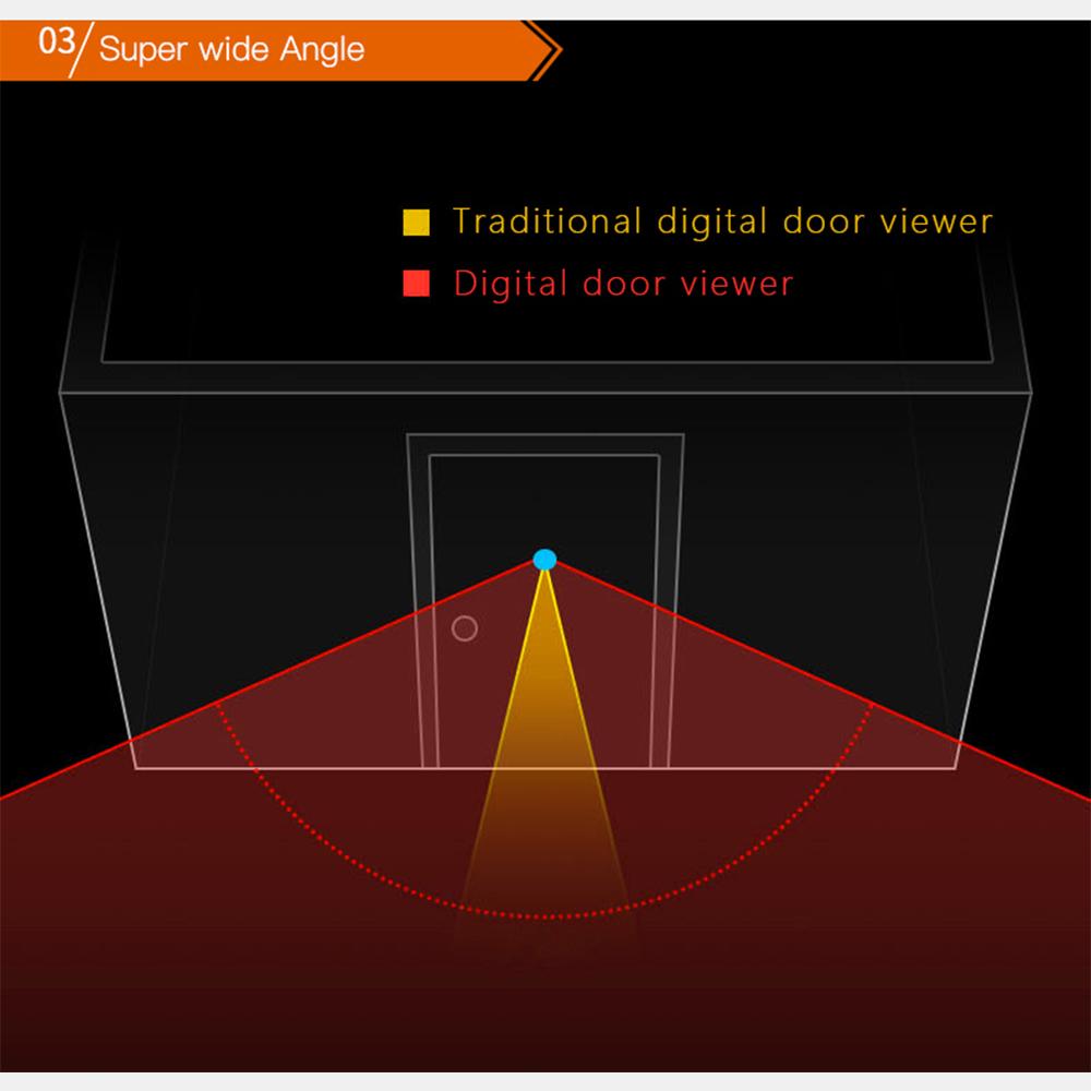 Köp 2.8 inch LCD Color Screen Digital 90 Degree Door Eye Doorbell ...