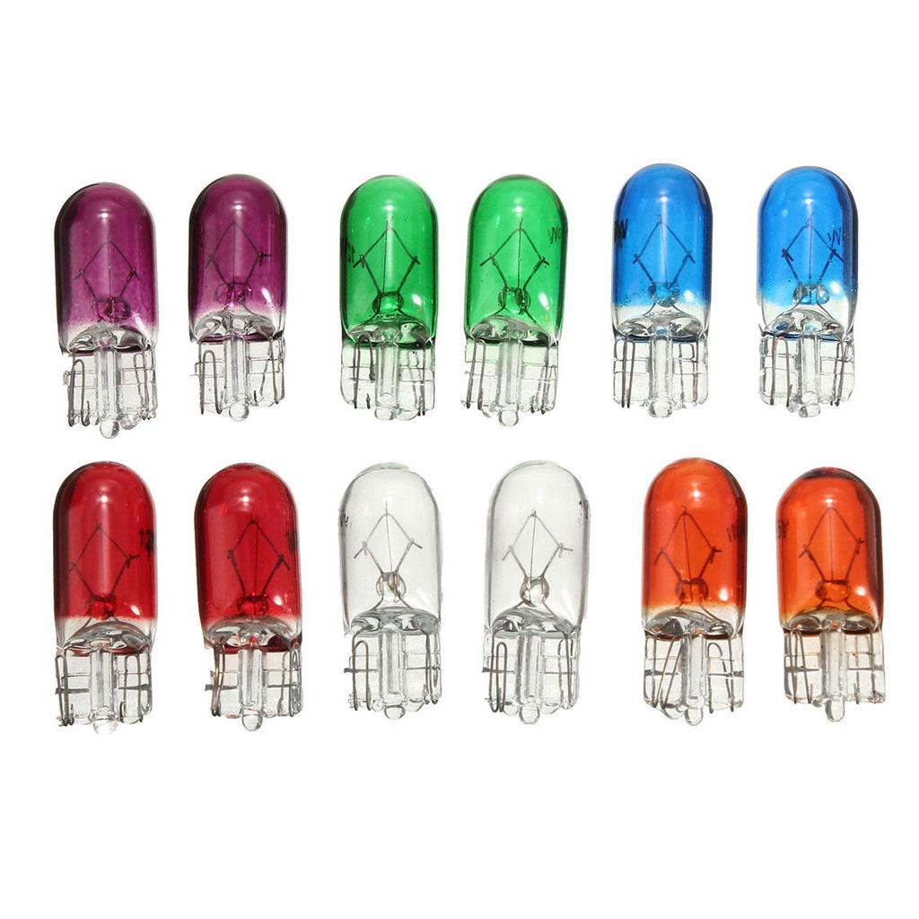 Buy 2/ 10PCS 12V 3W T10 501 W5W Wedge Type Indicator Bulbs for Car Side ...