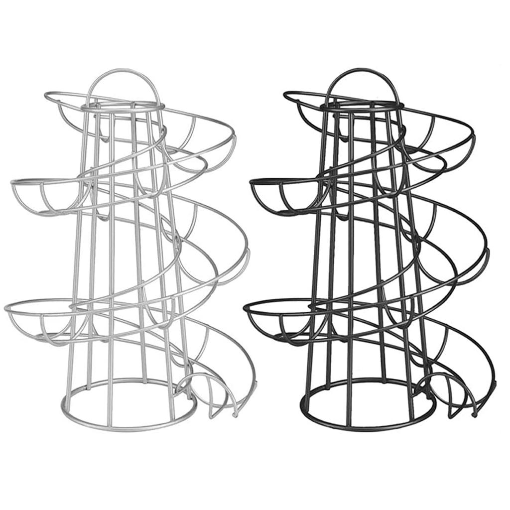 Buy Spiral Egg Skelter Dispenser Rack Metal Storage Display Rack for ...