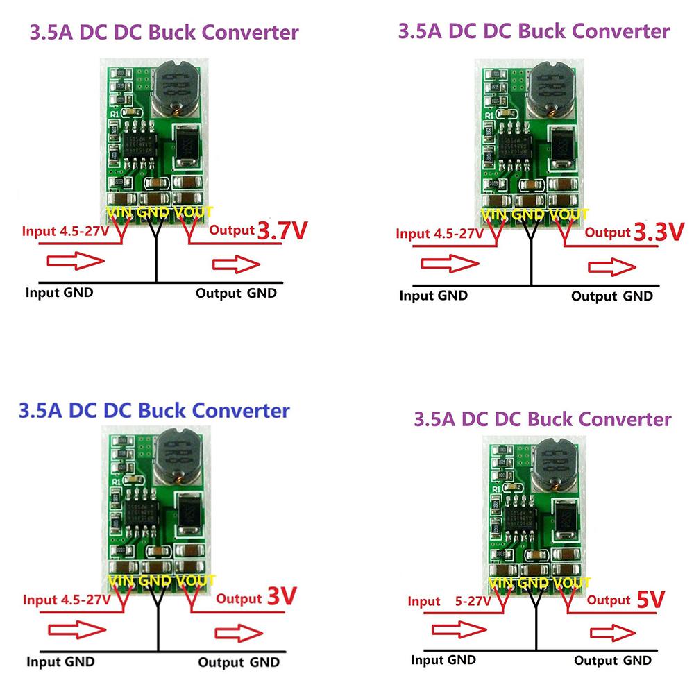 Buy 3.5A DC-DC Buck Conversion Power Module 4.5V-27V To 3V 3.3V 3.7V 5V ...