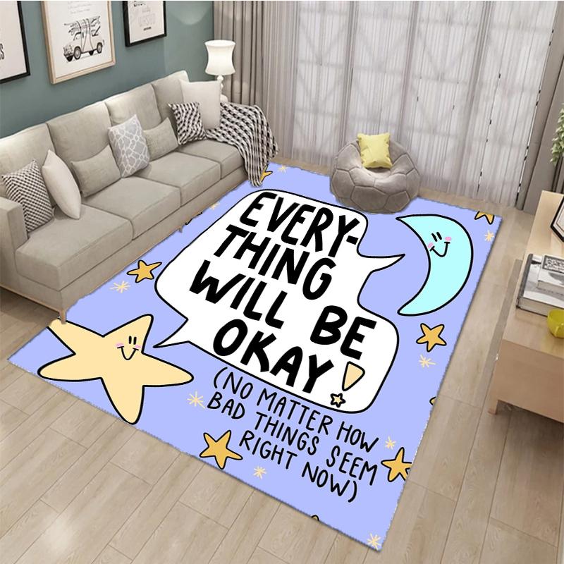 Cheap New Arrival Hip Hop Alphabet Crystal Velvet Carpet Living Room ...