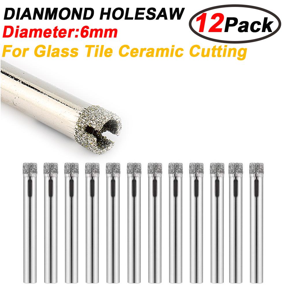 Buy Drill Bits 12pcs Diamond Holesaw Tool 6mm Glass Slate Porcelain ...