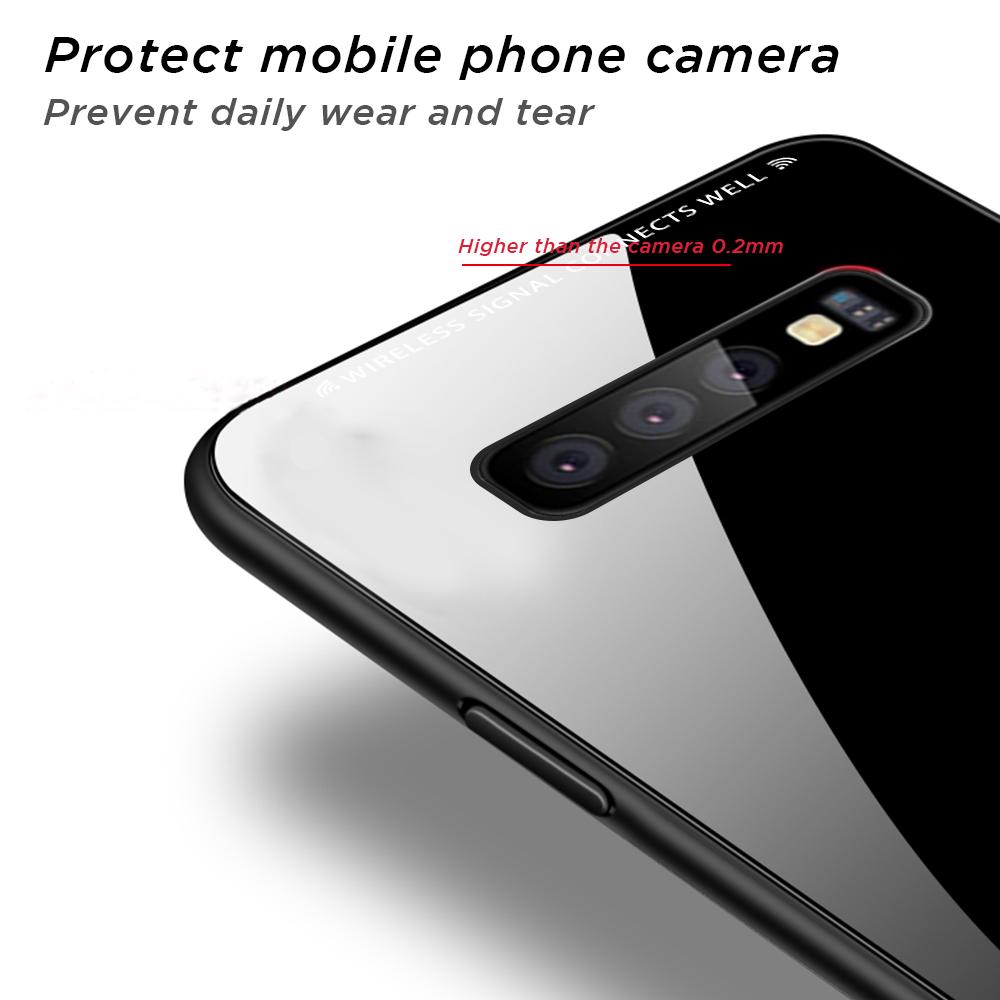 Buy For Honor 10 Lite Tempered Glass Back Cover Glass Case For Samsung ...