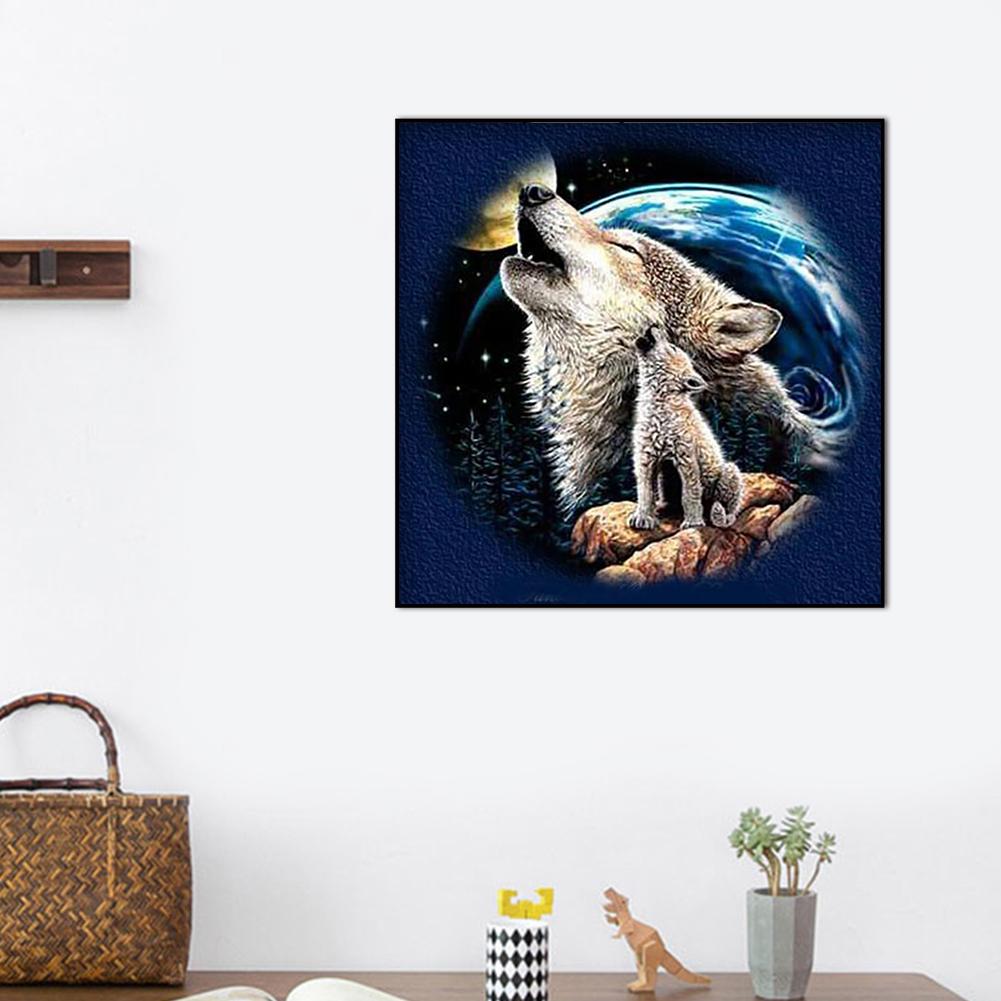 Satın alın 5D Diamond Painting Wolf Full Round Drill DIY Animal ...