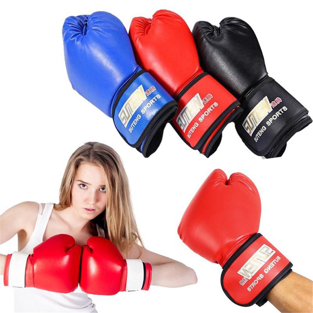 Buy 1 Pair of Sponge PU Soft Foam Rubber Boxing Gloves Kickboxing MMA ...