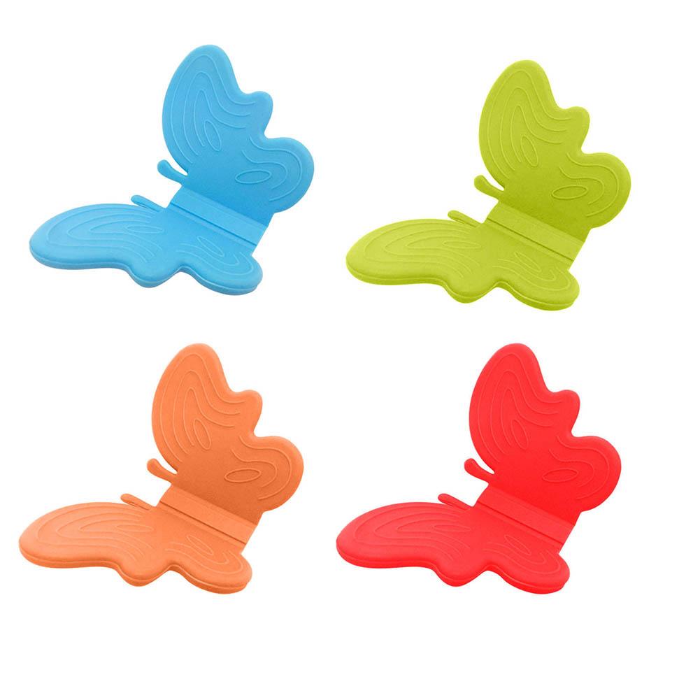 Buy 2pcs Butterfly Silicone Heat Insulation Clip Plate Protect Hands ...