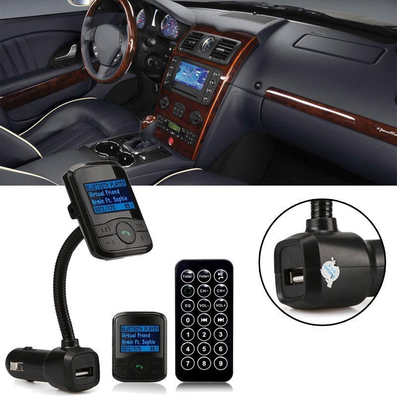 Cheap LCD Car Kit MP3 Bluetooth Player FM Transmitter Modulator SD USB ...