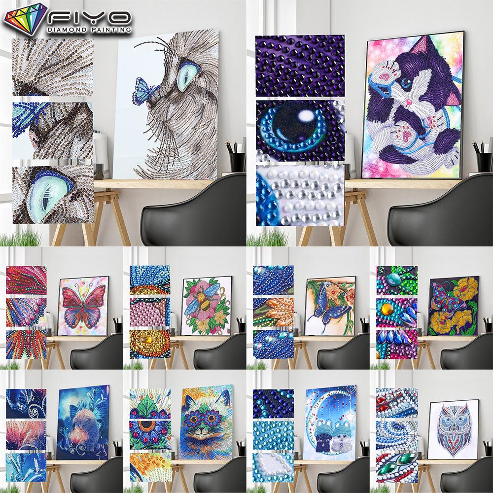 30X40CM Cartoon Animal Cat 5D DIY Diamond Painting Cross Stitch ...
