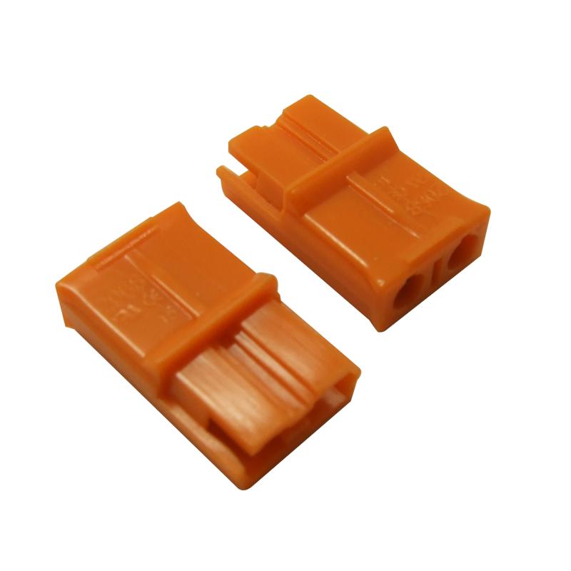 2PIN Orange Wire Connector Quick Connector Cable Clamp Terminal Block 2 ...