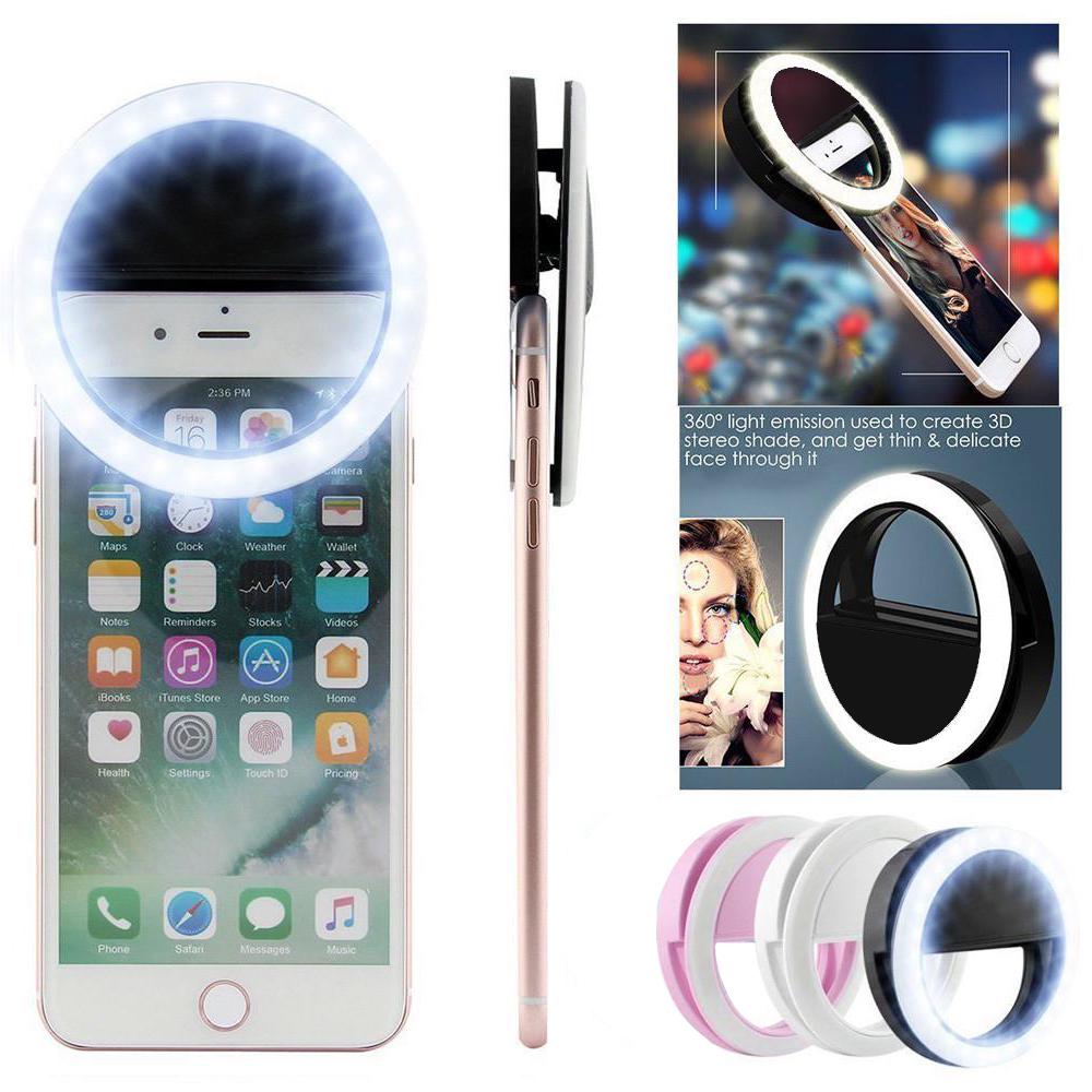 Portable LED Ring Camera Photography Selfie Fill Light Beauty Lamp for ...