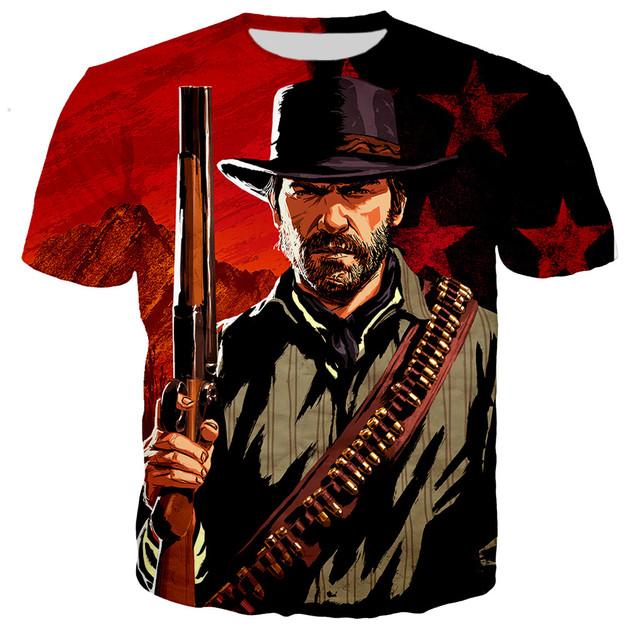 Game Red Dead Redemption 3d Printed T -Shirt Men /Women New Summer ...