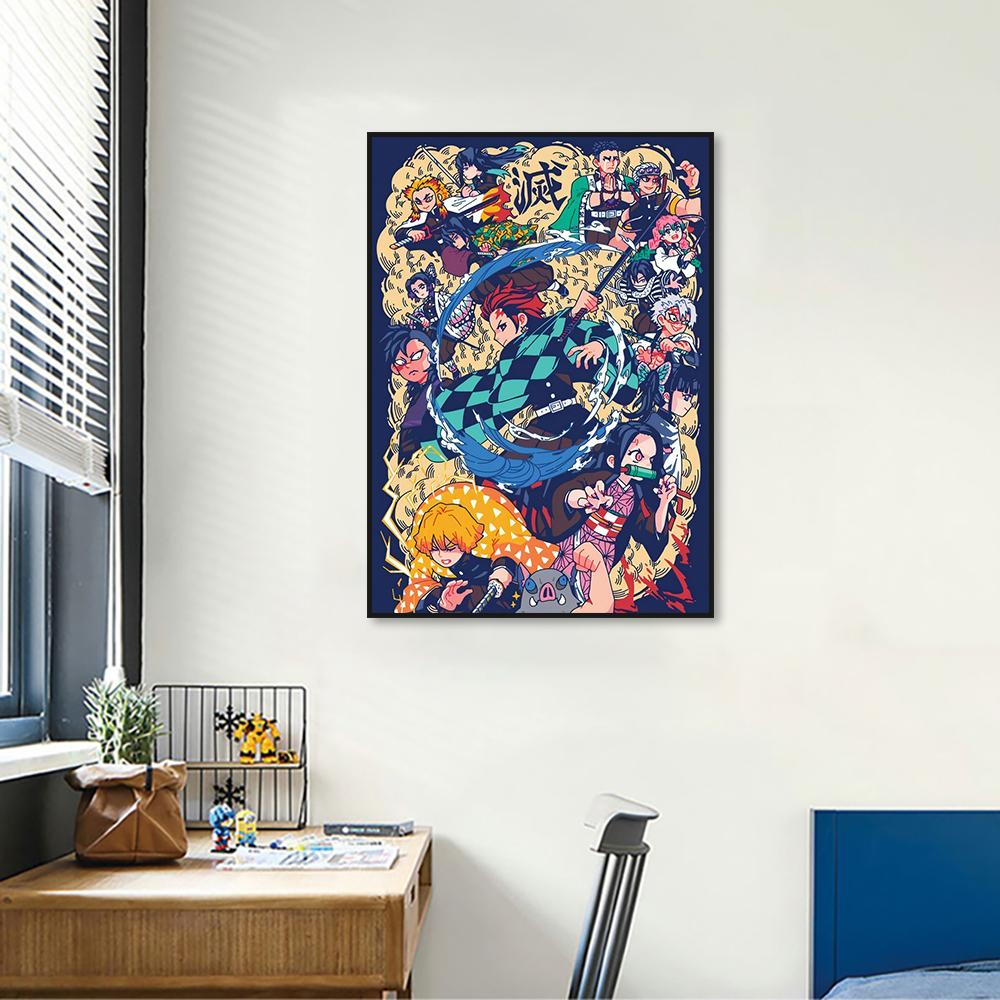 Demon Slayer Anime Poster Agatsuma Zenitsu Canvas Painting Kamado ...
