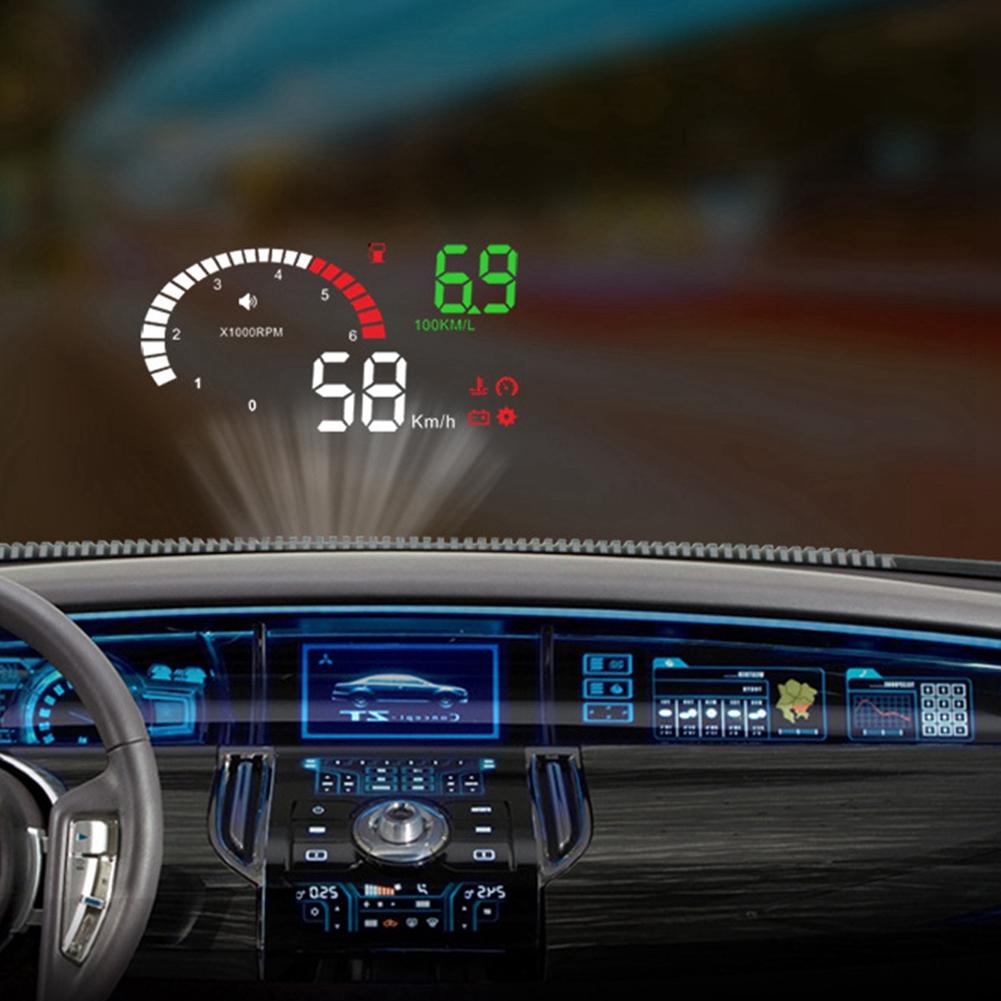 Buy X6 LED Car HUD Head Up Display Over Speed Warining Speedometer ...