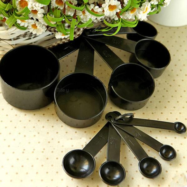 Buy Mayitr 10Pcs Plastic Measuring Cups & Spoons Set Coffee Baking ...