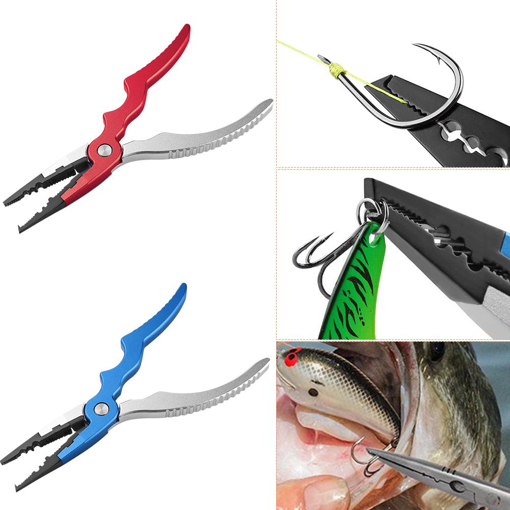 Buy Aluminum Fishing Pliers Braid Cutters Split Ring Hook Remover Fish ...