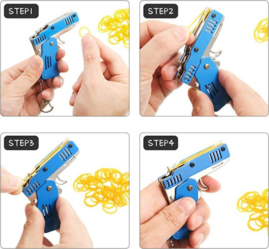 Cheap 1PCS Mini Keychain Gun Rubber Band Gun Toy Gun Shooting Pistol ...