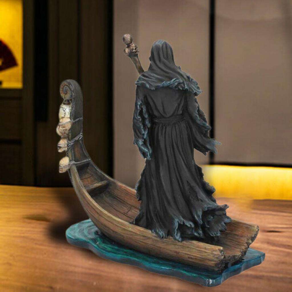 Buy Gothic Ferryman Of The Underworld-Figurine Resin Statue Living Room ...