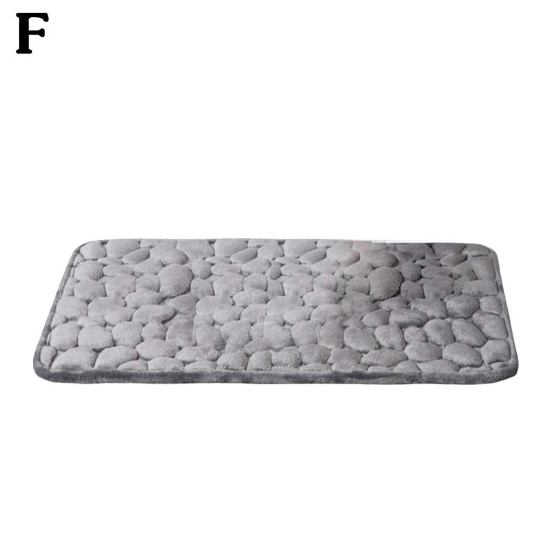 Buy New Cobblestone Embossed Bathroom Bath Mat Coral Fleece Shower Foam ...