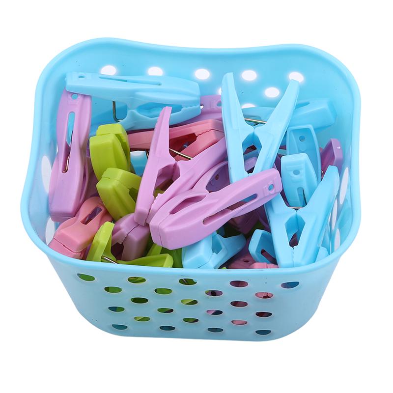 Buy Drying Clip Multi-function Plastic Clips with Storage Basket ...