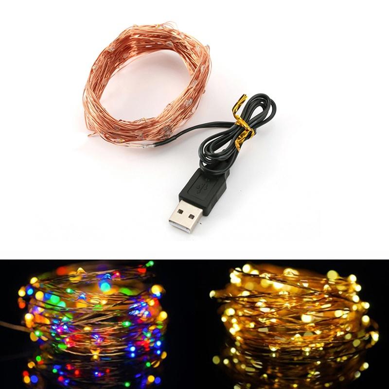 5 Meters USB Copper Wire Holiday Decoration Light String Christmas ...