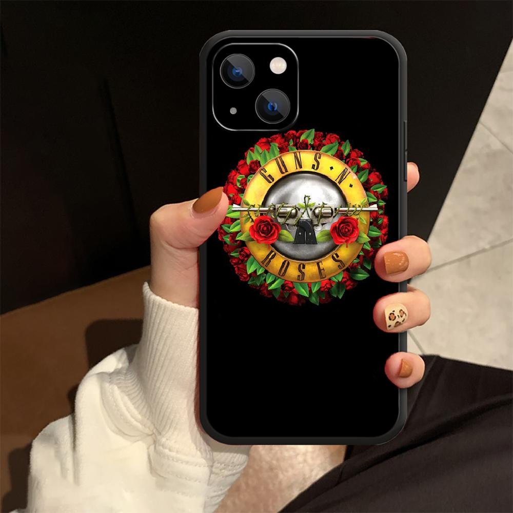 Buy Rock Gun N Roses Skull Band Phone Case Cover Cell For Iphone ...