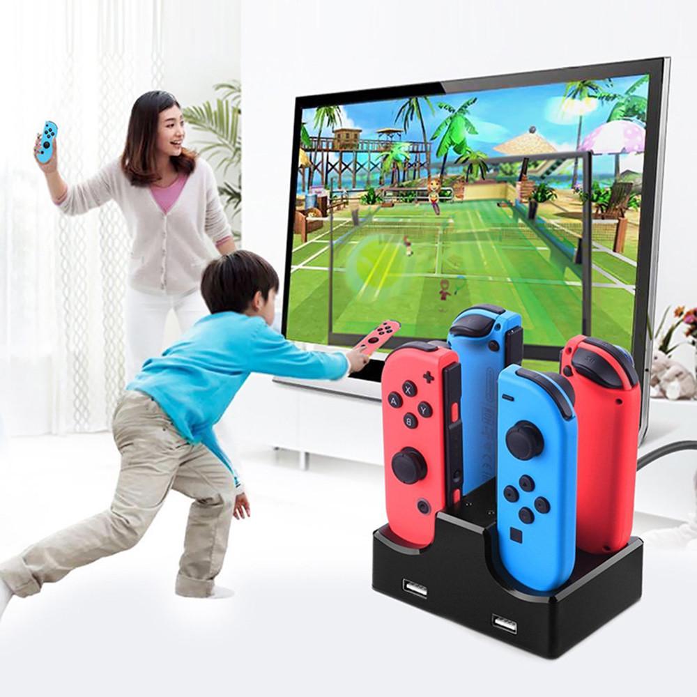 Buy Joy-Con Charging Station Stand 4 in 1 For Nintendo Switch Joycon ...