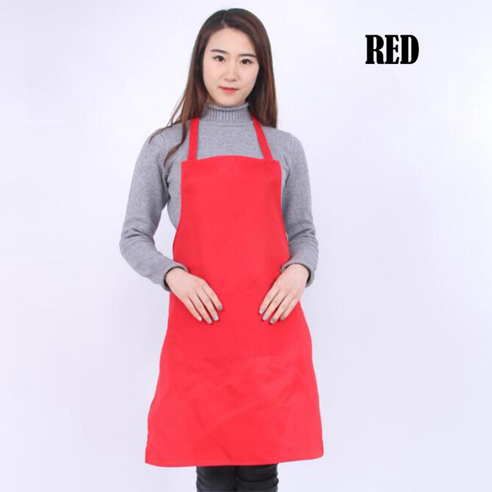 Buy Waterproof Cooking Apron with Pockets Thicken Cotton Polyester ...