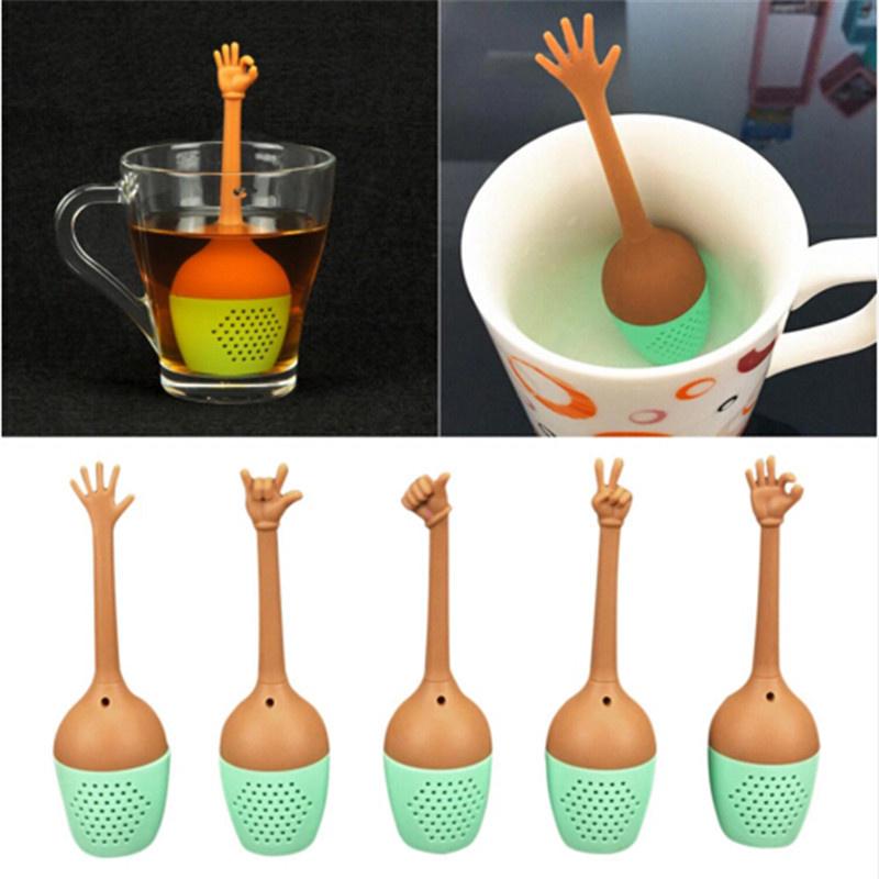 Buy Hand Gestures Tea Brewing Tools Tea Infuser Silicone Loose Leaf ...