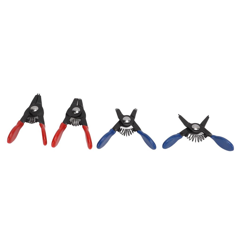 Buy 4pcs Mini Snap Ring Plier Set Universal Metal Spring Loaded Durable ...