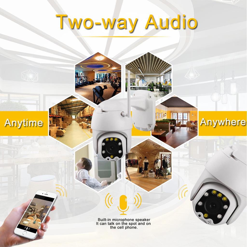 Buy Truly 5X Zoom 8 LED HD 1080P WiFi IP Camera PTZ Pan Tilt IR CCTV ...