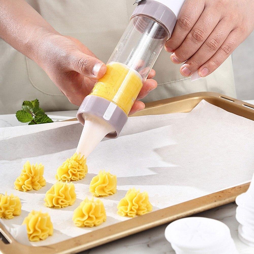 Buy 1 Set Cookie Press Kit Biscuit Maker Gun Cake Mold Pastry Syringe ...