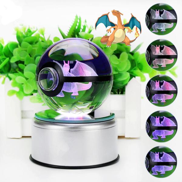 Buy LED Lamp 3D Glowing Pokeball Crystal Ball Toy Gift for Kids at ...