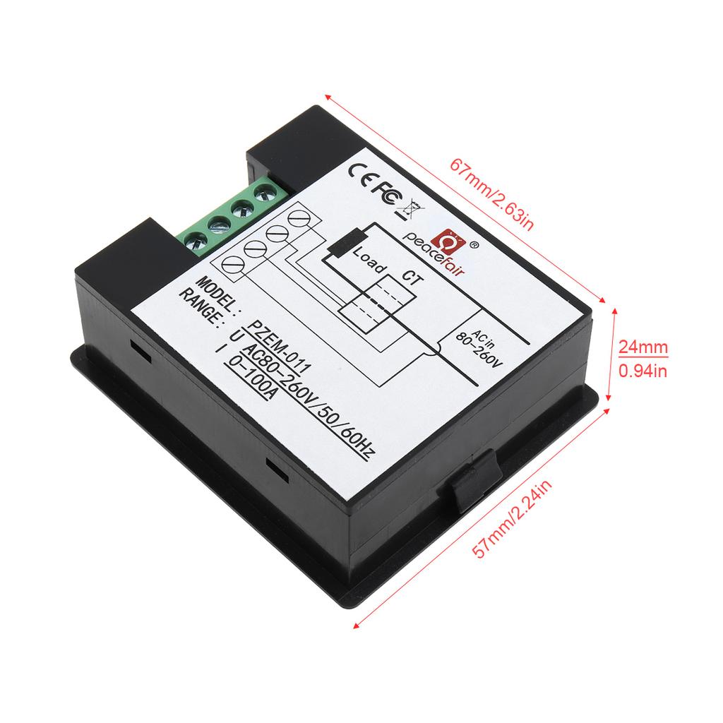 Buy 220V 100A Khw AC Single Phase Digital Electric Saver Power Meter ...