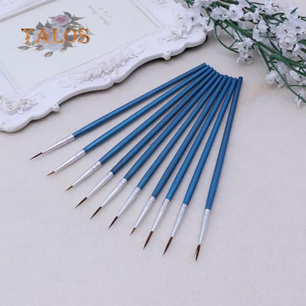 Cheap 10Pcs Nylon Hair Artist Paint Tool Watercolor Fine Head Point Tip ...