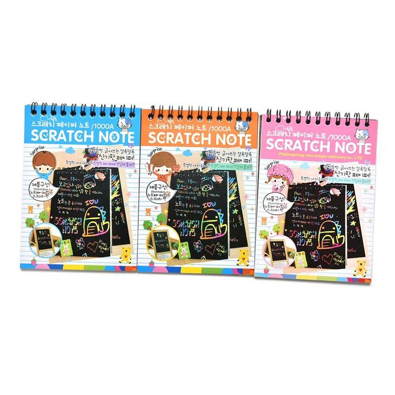 Buy 1X Rainbow Scratch Pad Art Book Drawing Children Kids Painting ...