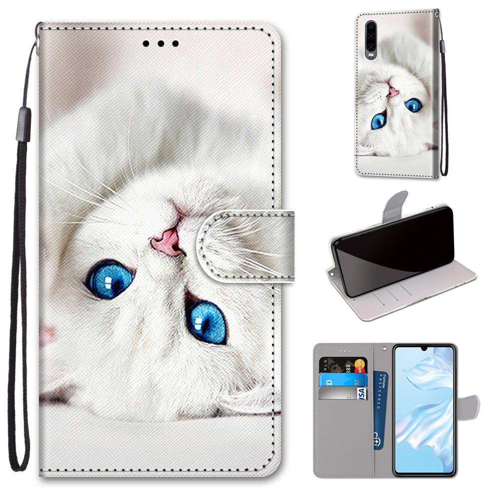 Buy Cute Partten Hand Strap Flip PU Leather Wallet Card Slots Stand ...