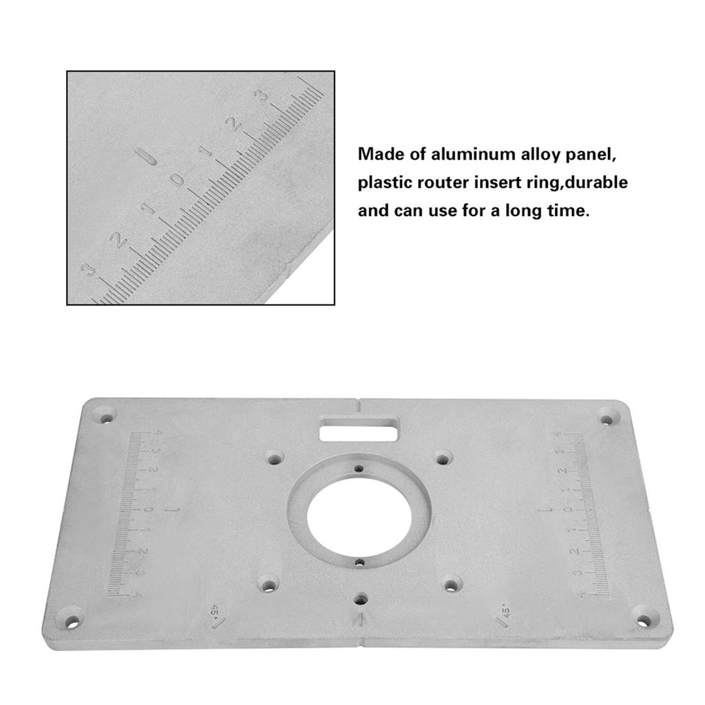 235mm x 120mm x 8mm Aluminum Woodworking DIY Router Table Insert Plate ...