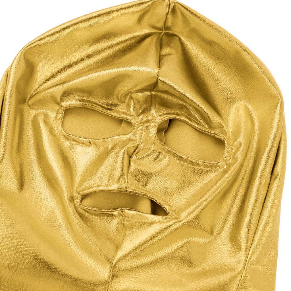 Buy Adult Cosplay Costume Shiny Metallic Full Face Mask Hood at ...