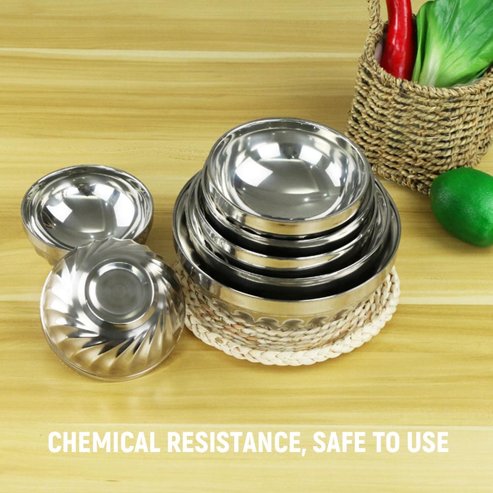 Buy Stainless Steel Bowl AntiScald DoubleWalled Thermal Insulation Bowl ...