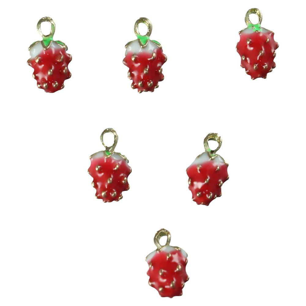 Cheap 20Pcs Alloy Strawberry Charms 13*7mm Mini Fruit Dangle Charms ...