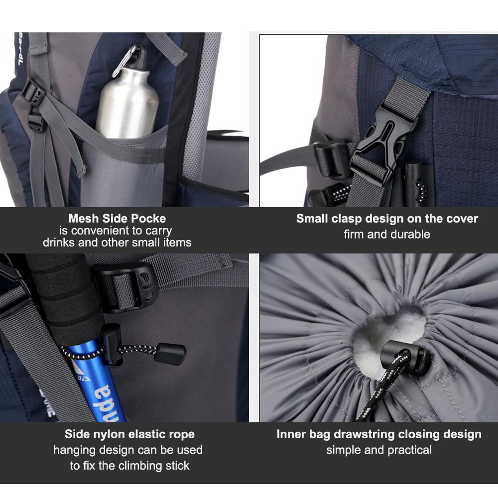 Buy 60L Lightweight Water Resistant Hiking Backpack Day-pack for Men ...