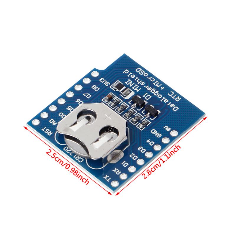 Micro SD Wemos D1 Mini Data Logger Shield+RTC DS1307 Clock For Arduino ...