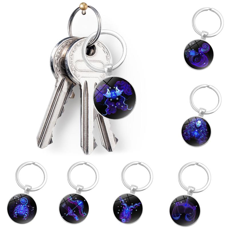 Buy 1PC Jewelry Constellation Holder Keychain Key Chain Metal Key Ring ...